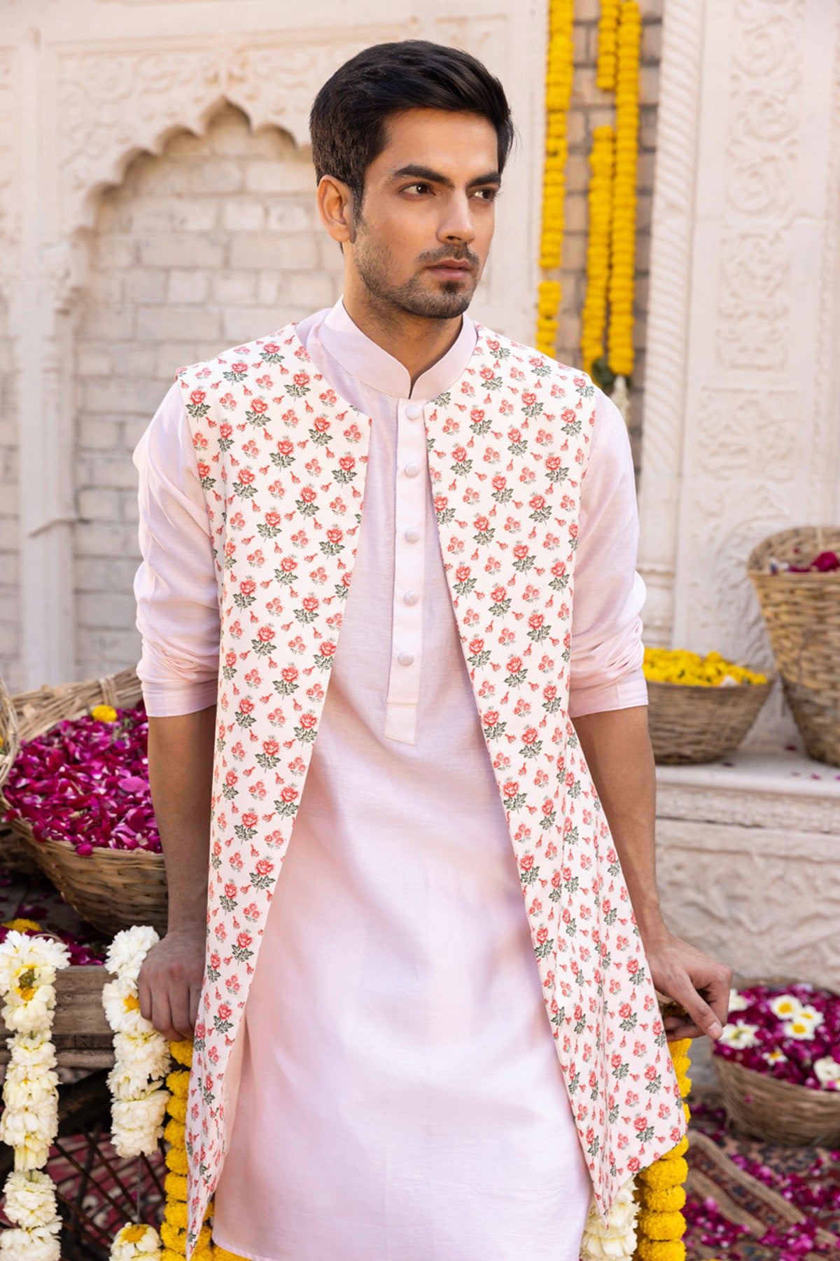 Light Peach Jacket – Chhavvi Aggarwal